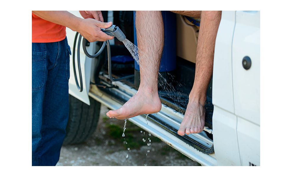 Портативний душ Naturehike NH17L101-D Outdoor Shower Inflatable (Blue ...