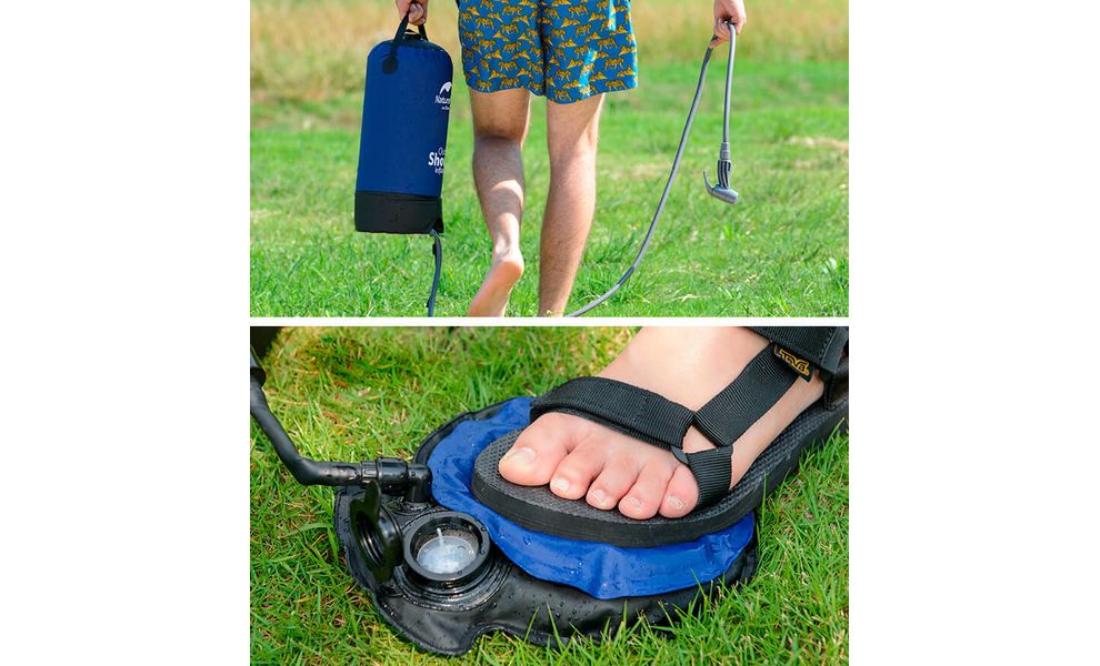 Портативний душ Naturehike NH17L101-D Outdoor Shower Inflatable (Blue ...