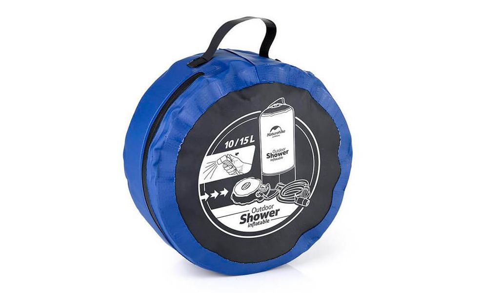 Портативний душ Naturehike NH17L101-D Outdoor Shower Inflatable (Blue ...