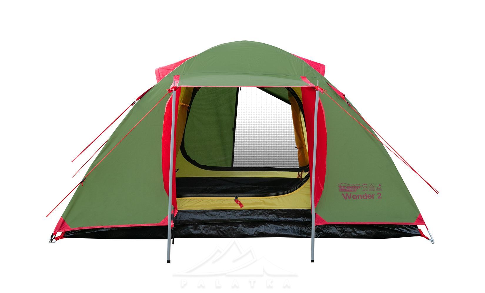 Намет Tramp TLT-005.06 Wonder 2 (Green/Red), 2-місний | PALATKA