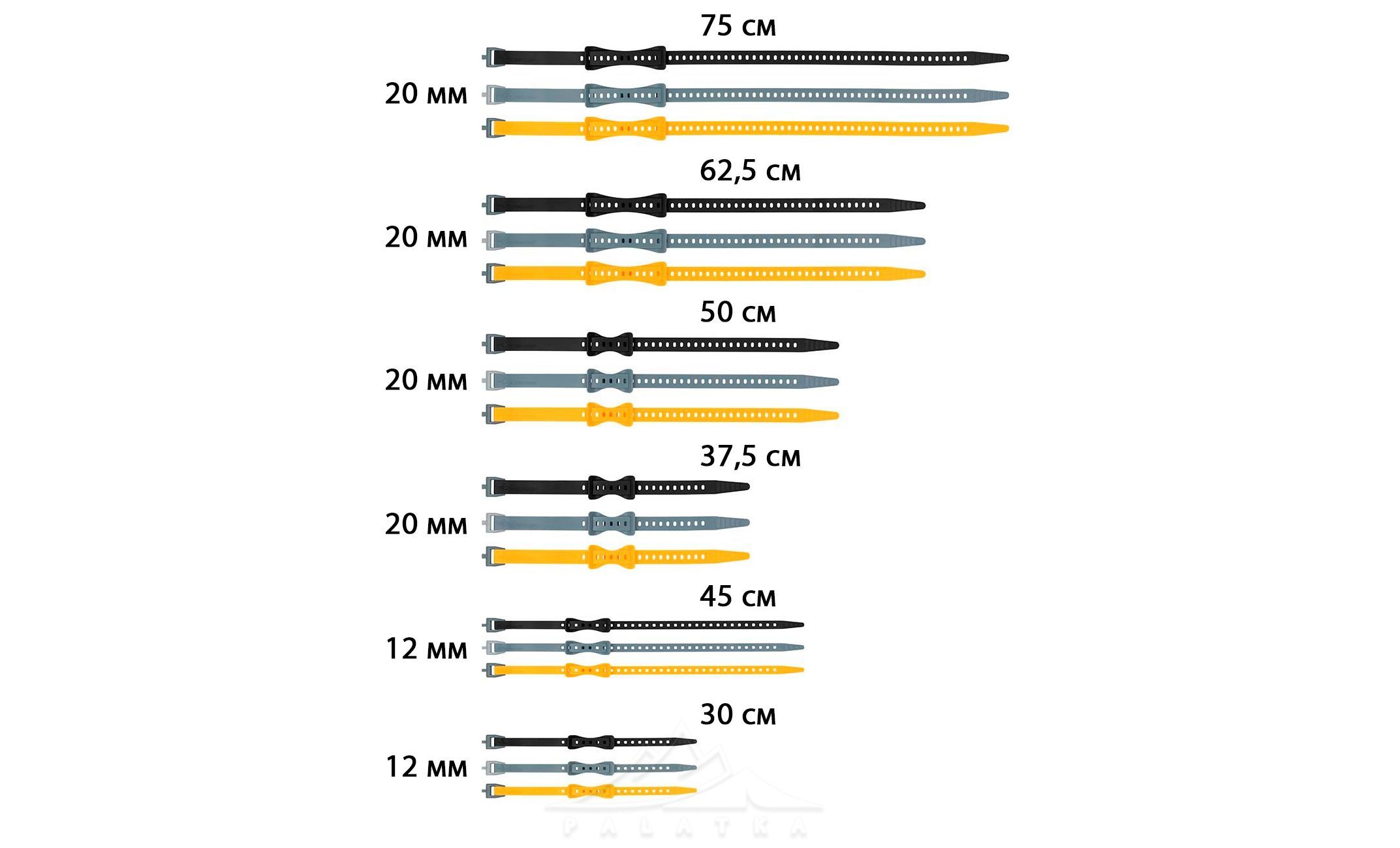 Стяжки Sea to Summit Stretch-Loc 20 (Yellow) 20 мм, 50 см | STS ...